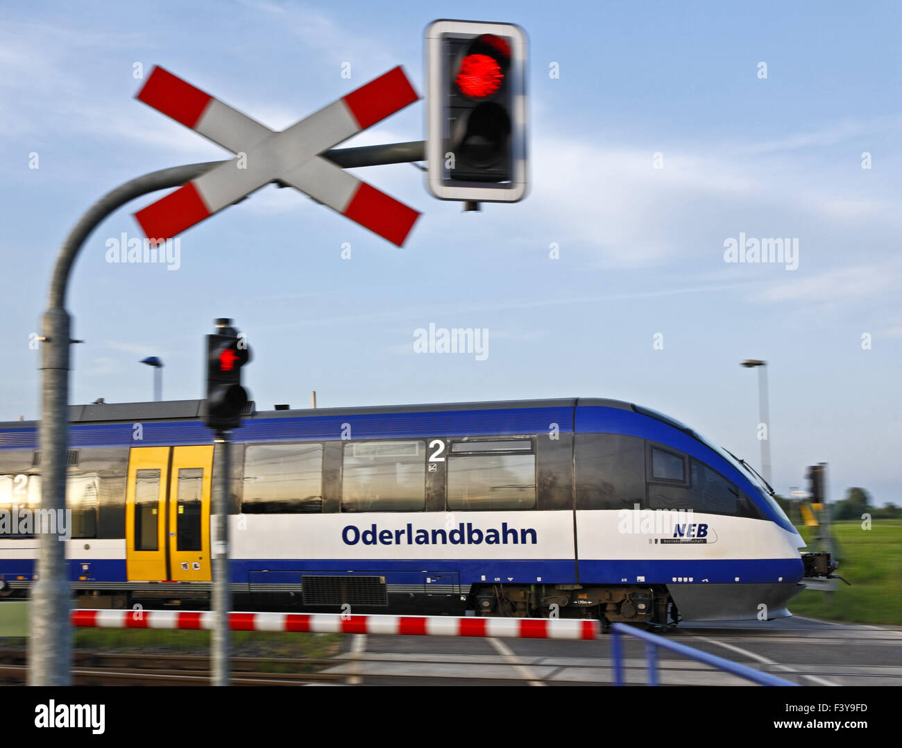 German railroad crossing sign hi-res stock photography and images - Alamy
