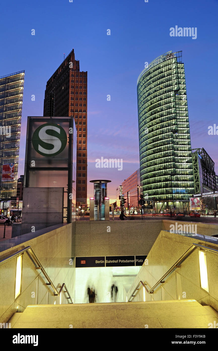 Skyscrapers at Potsdamer Platz Square, Berlin Stock Photo - Alamy