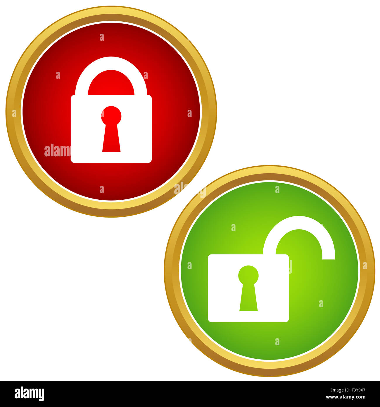 Vector Lock Icon Set Stock Photo - Alamy