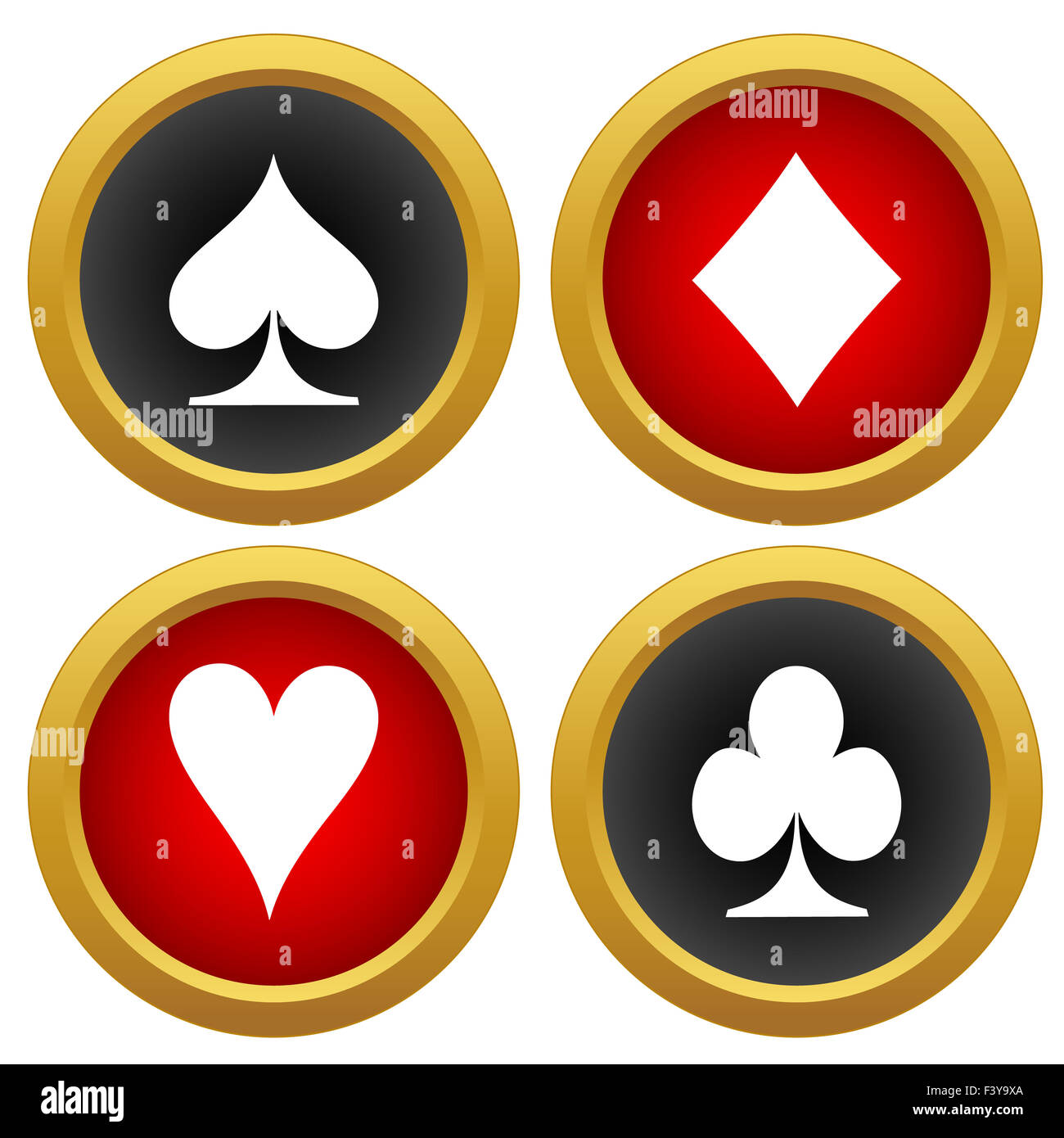 Playing card's icons vector Stock Photo - Alamy