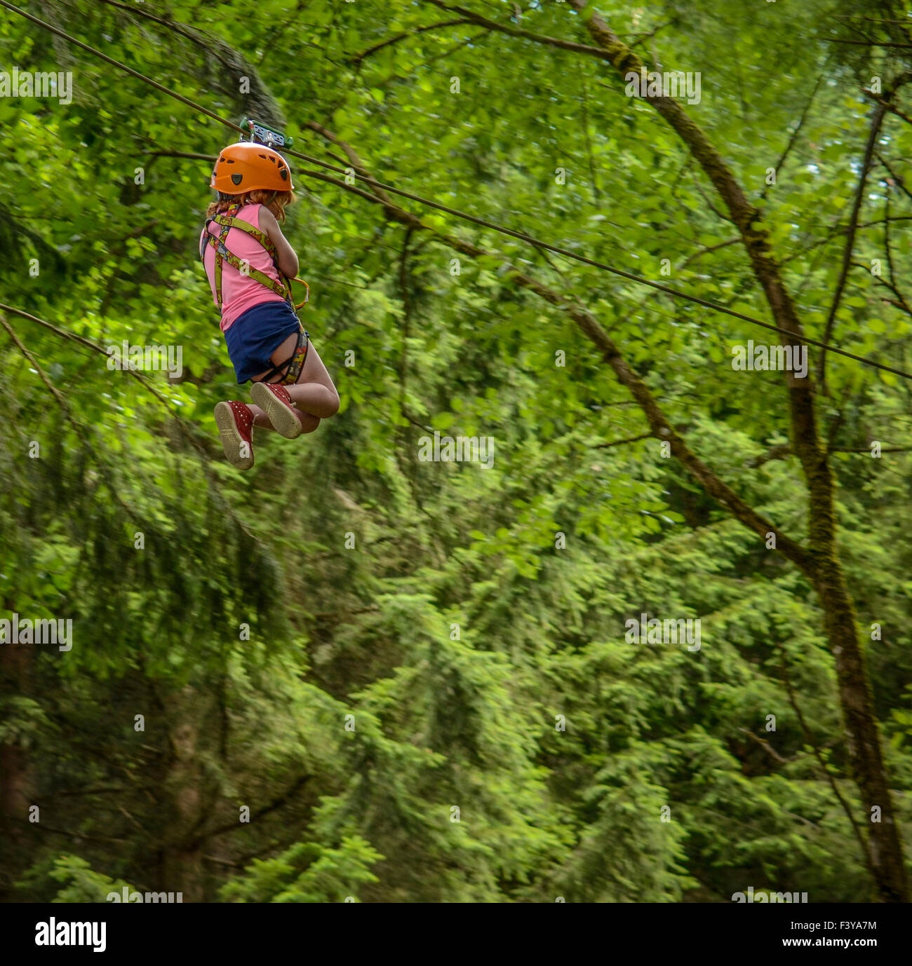 Child zipline hi-res stock photography and images - Alamy