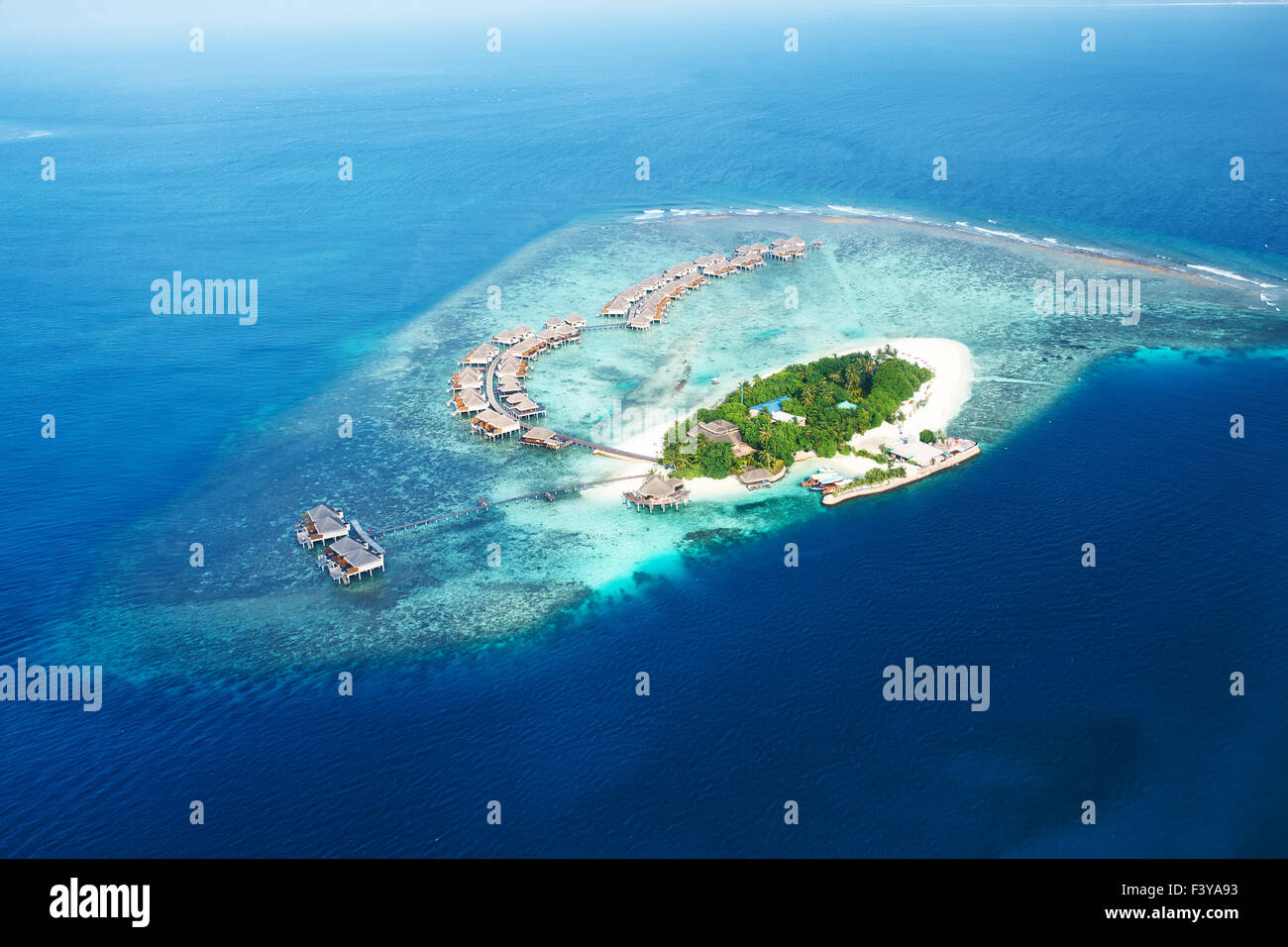 Atolls and islands in Maldives from aerial view Stock Photo - Alamy