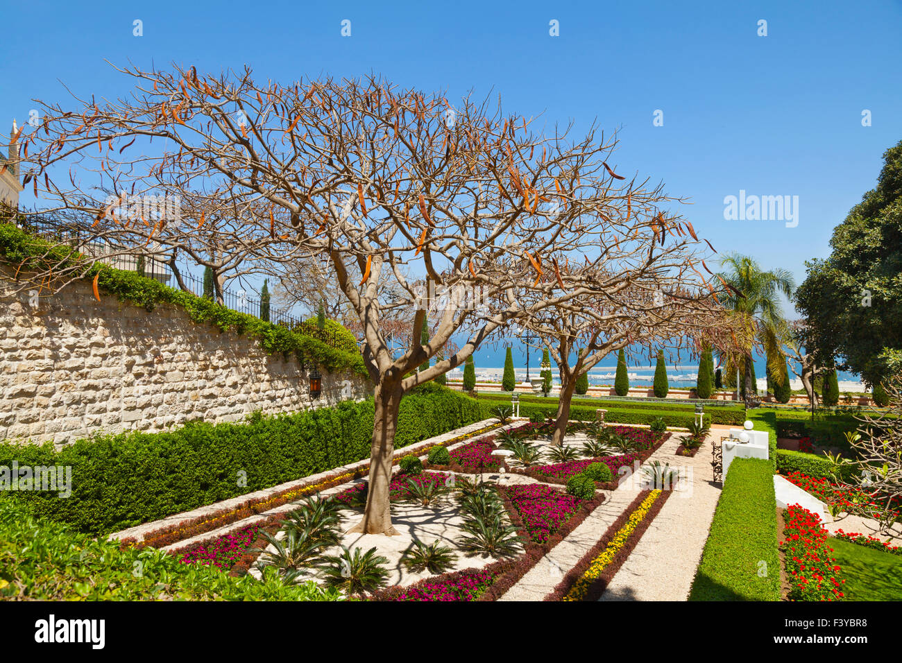 Bahai gardens at Haifa, Israel Stock Photo - Alamy