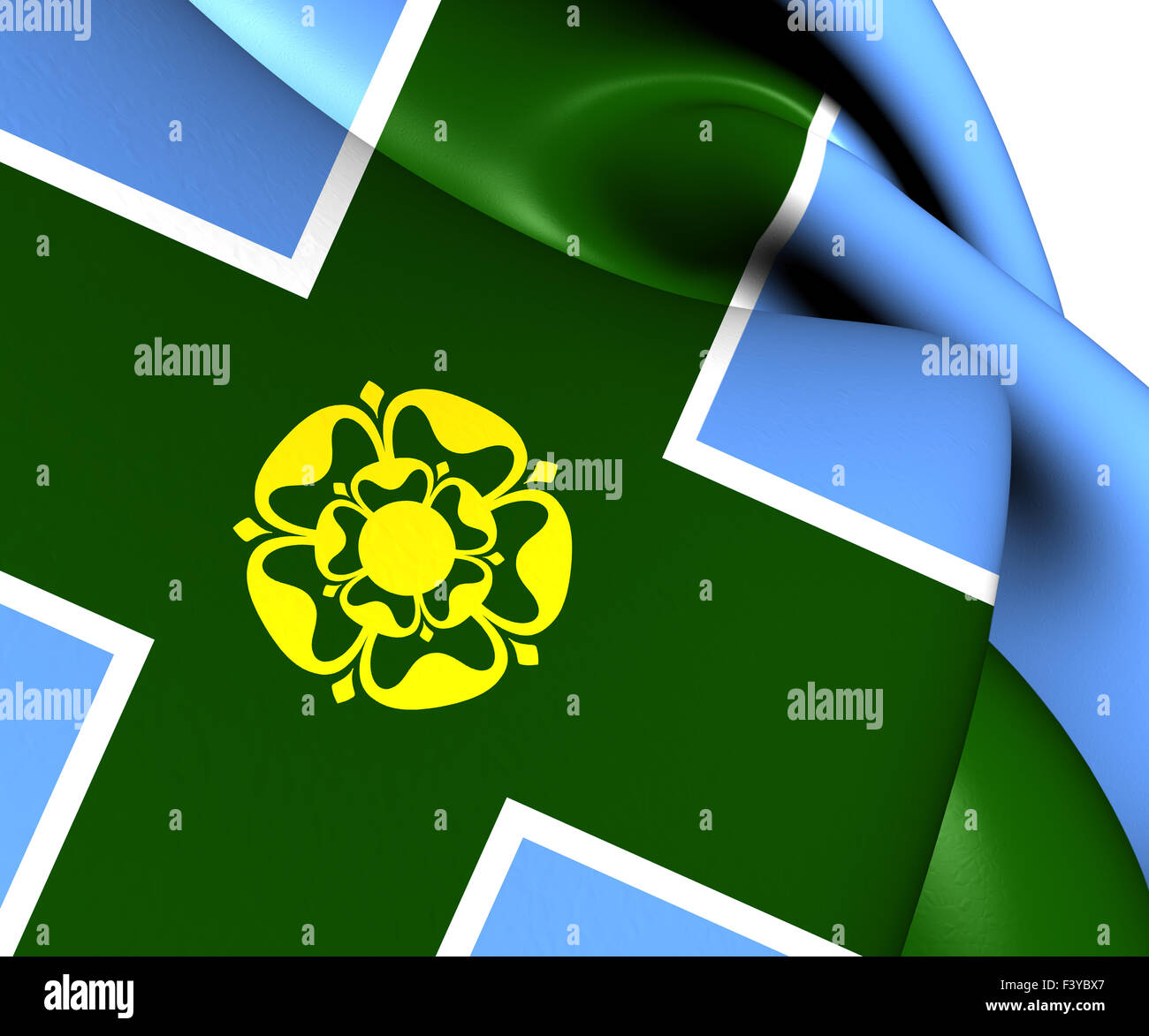 Flag of Derbyshire Stock Photo - Alamy