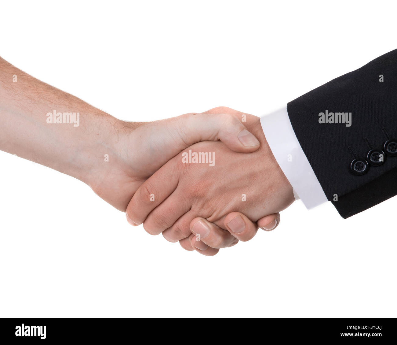 handshake isolated on white background Stock Photo - Alamy
