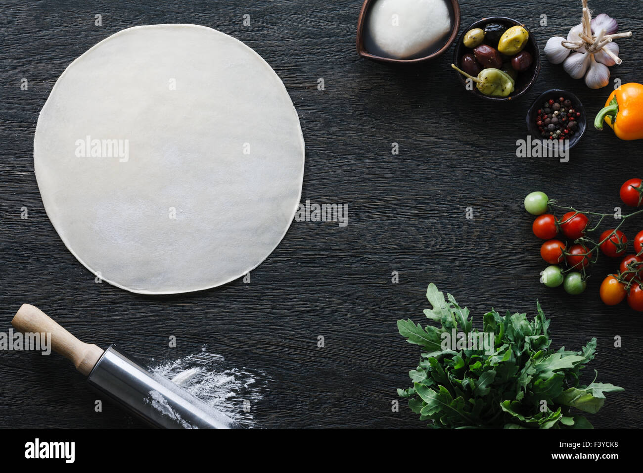 Italian pizza cooking Stock Photo - Alamy