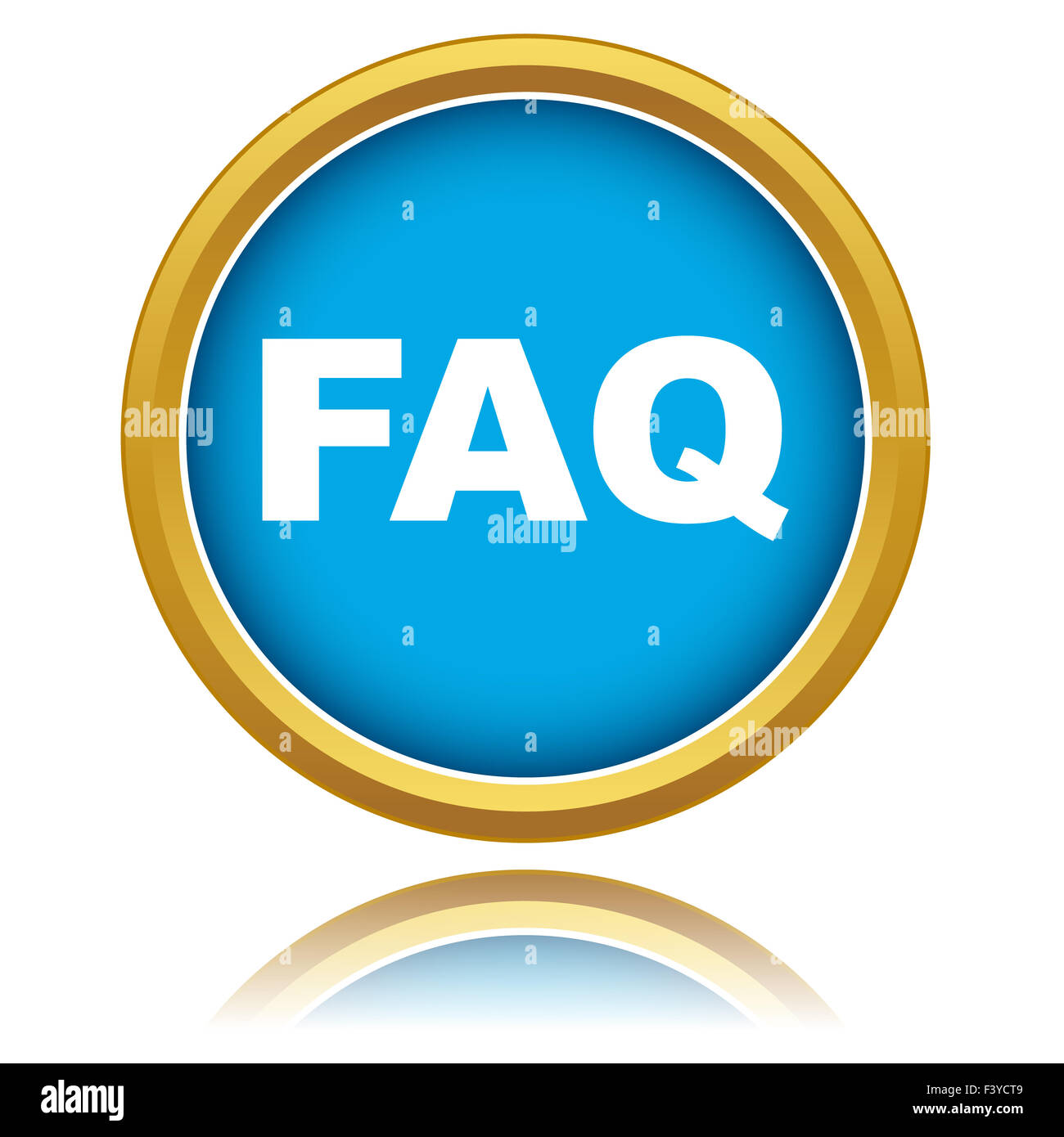 Blue faq vector icon Stock Photo - Alamy