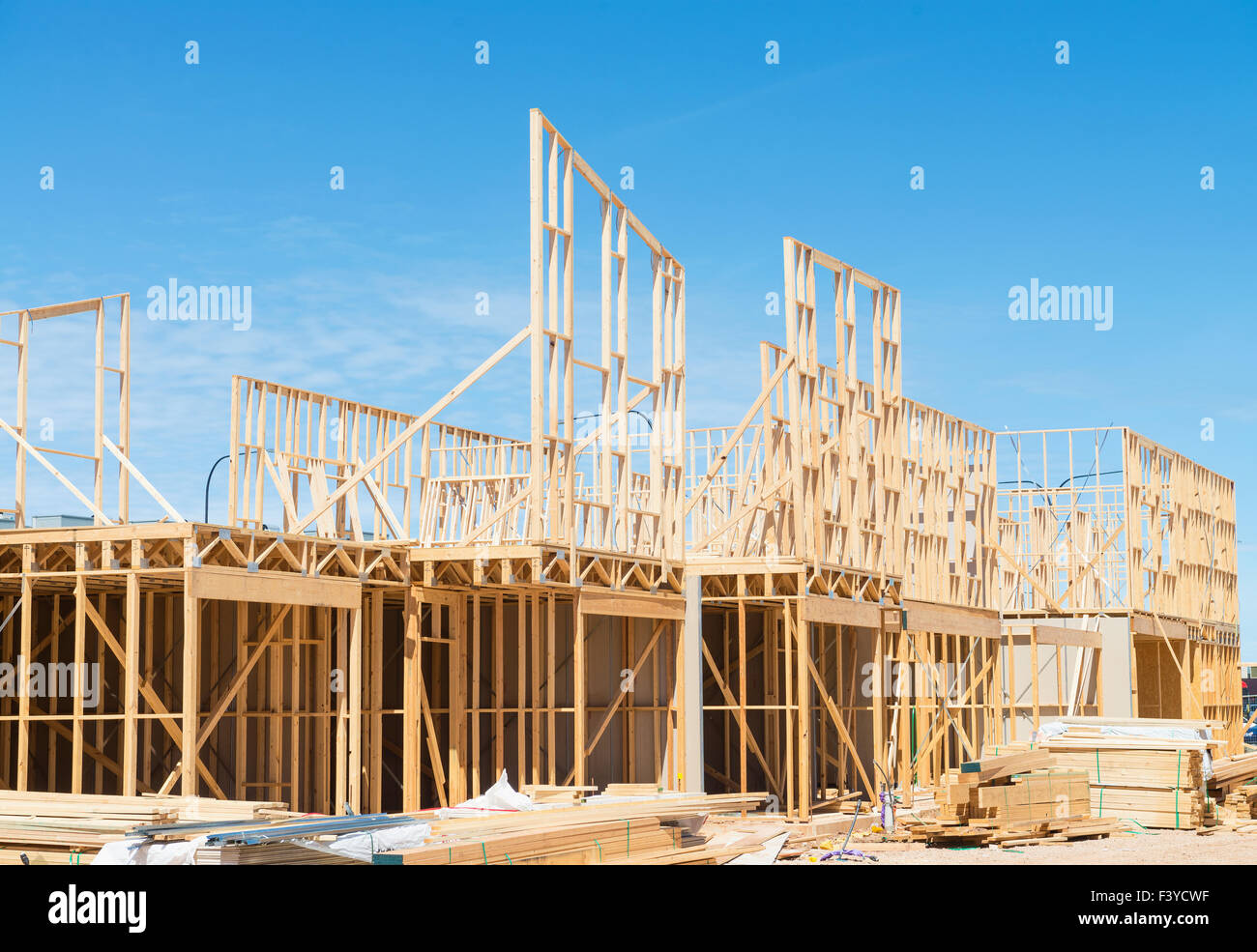 New home construction framing Stock Photo - Alamy
