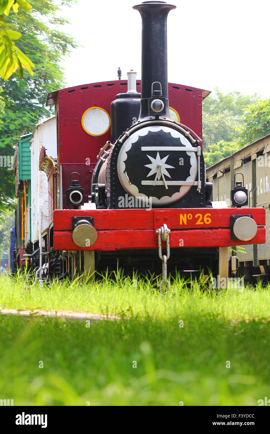 steam engine stands in rail museum Stock Photo - Alamy