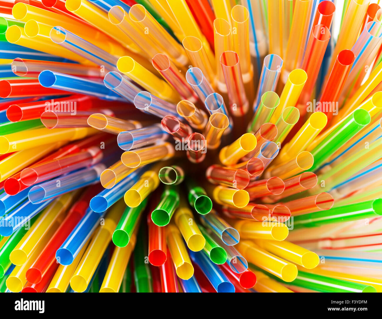Colored Plastic Drinking Straws closeup, macro Stock Photo - Alamy