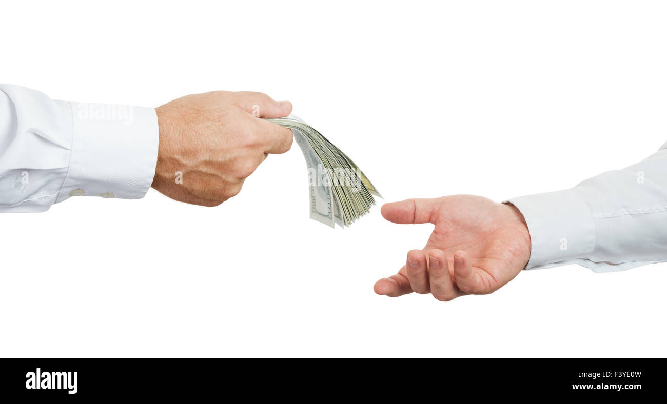 Hands and money Stock Photo - Alamy