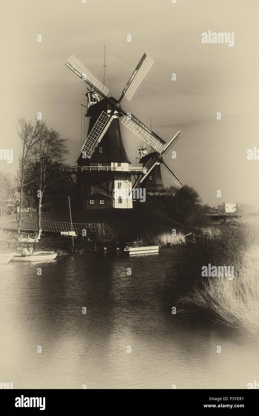 greetsiel windmills Stock Photo - Alamy