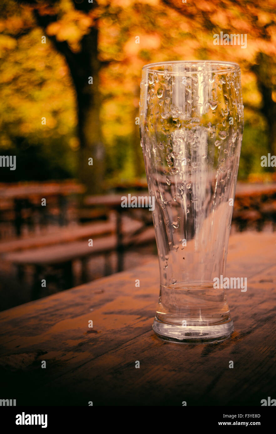 Empty beer glass table hi-res stock photography and images - Alamy
