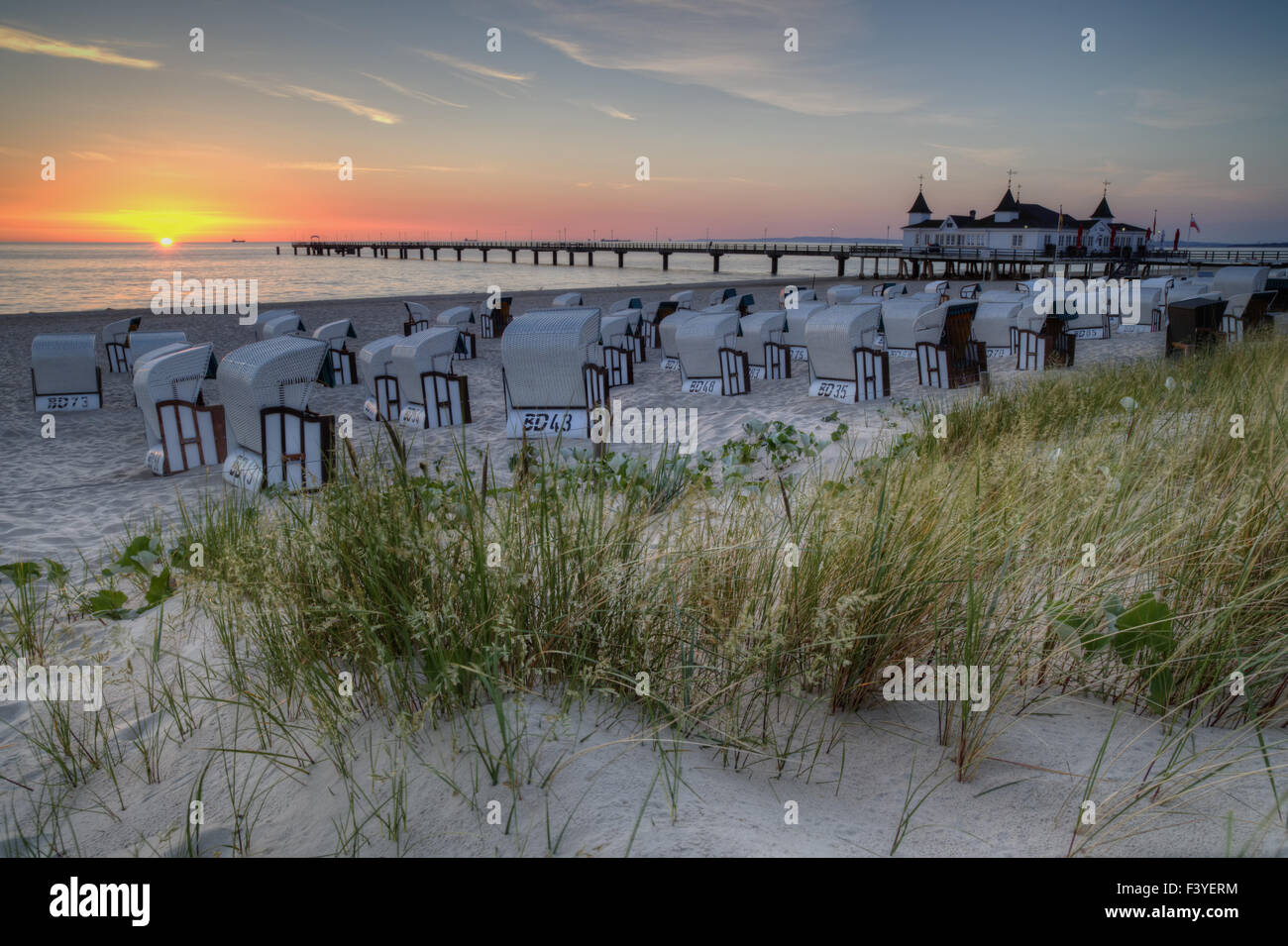 Ahlbeck pier, a landmark of Usedom Island Stock Photo - Alamy