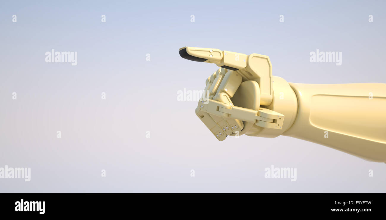 Robot giving command with his index finger Stock Photo - Alamy