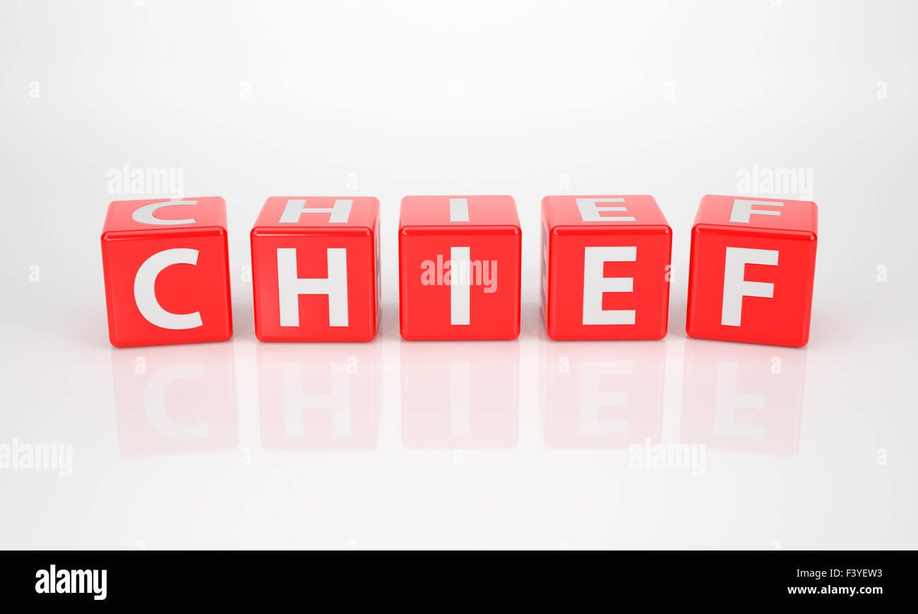 Chief out of red Letter Dices Stock Photo - Alamy