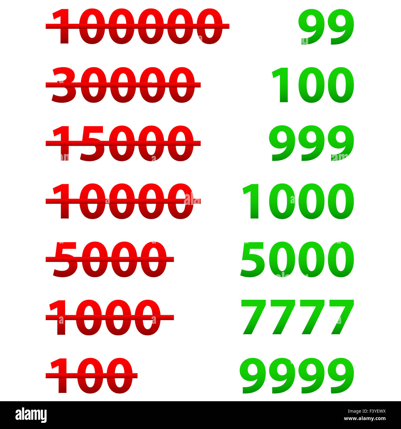 Set of price tags Stock Photo - Alamy