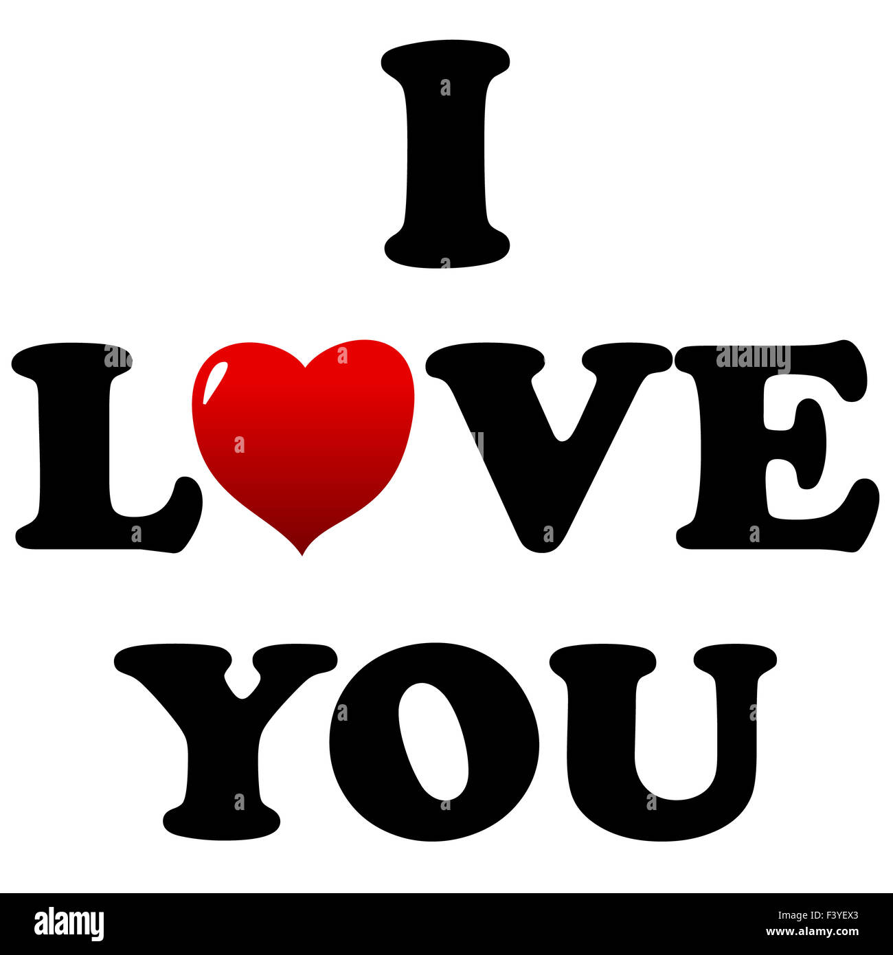 I love you symbol Stock Photo - Alamy