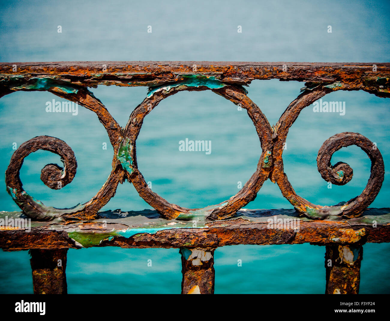 Vintage Rusty Railings Stock Photo - Alamy