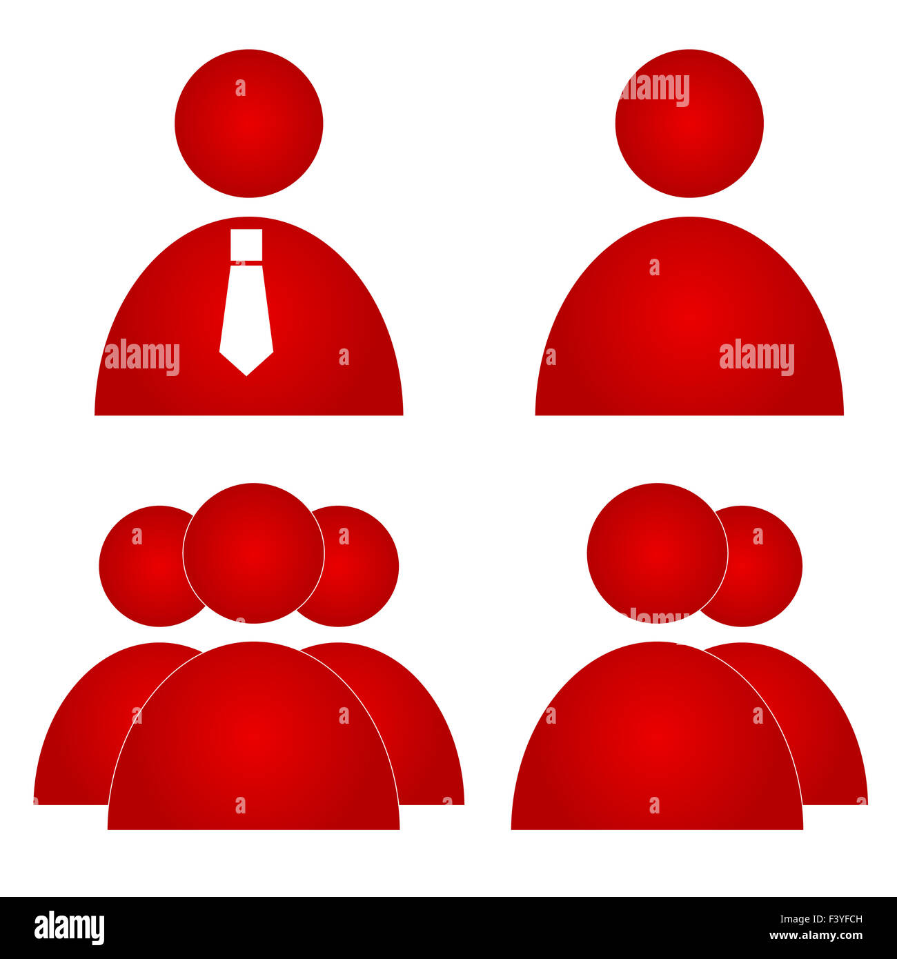 Red users icons Stock Photo - Alamy