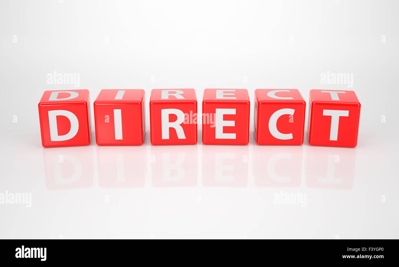 Direct out of red Letter Dices Stock Photo - Alamy