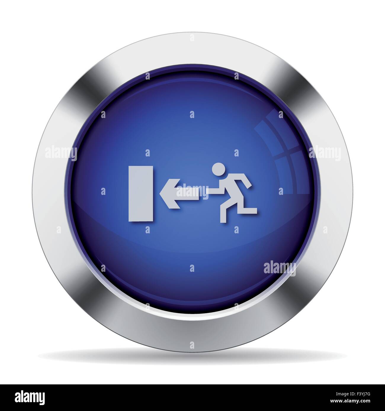 Exit sign blue Stock Vector Images - Alamy