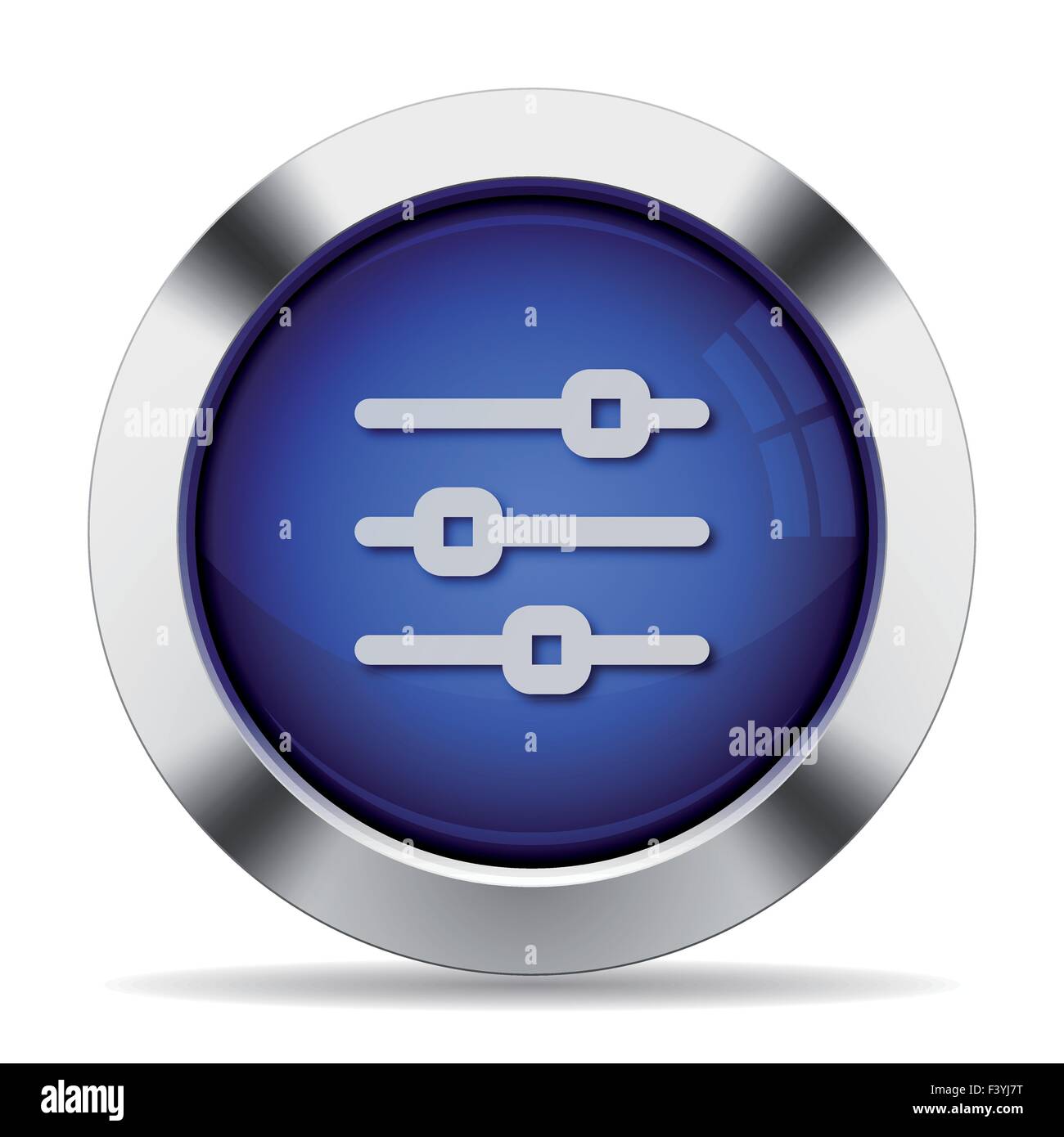 Blue glossy steel horizontal adjustment button Stock Vector Image & Art ...