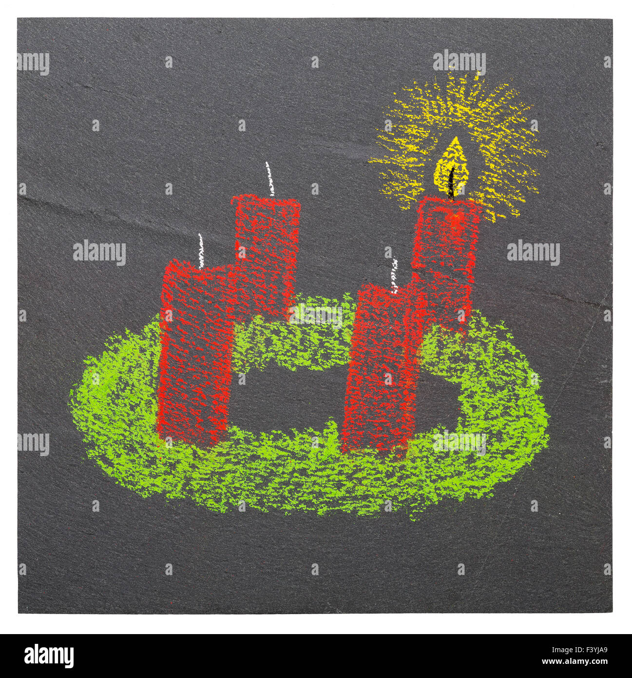 Advent candles drawing hi-res stock photography and images - Alamy
