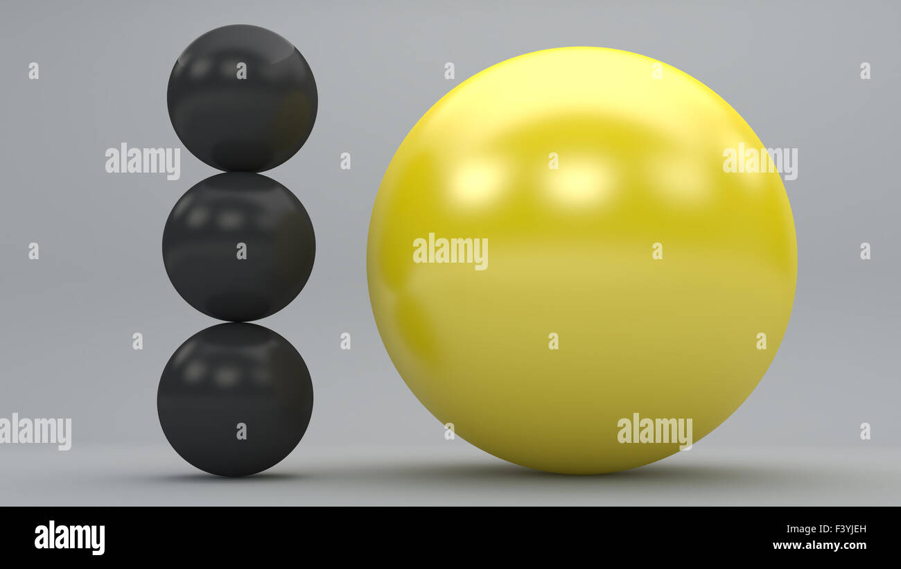 big yellow sphere stand out Stock Photo - Alamy