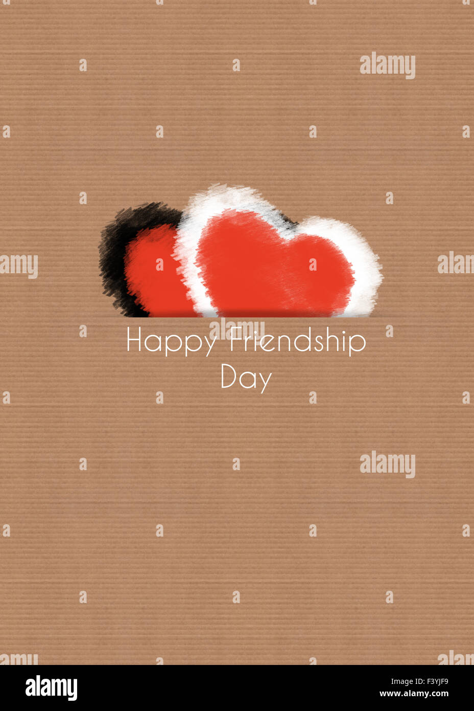happy friendship day concept, two hearts Stock Photo - Alamy