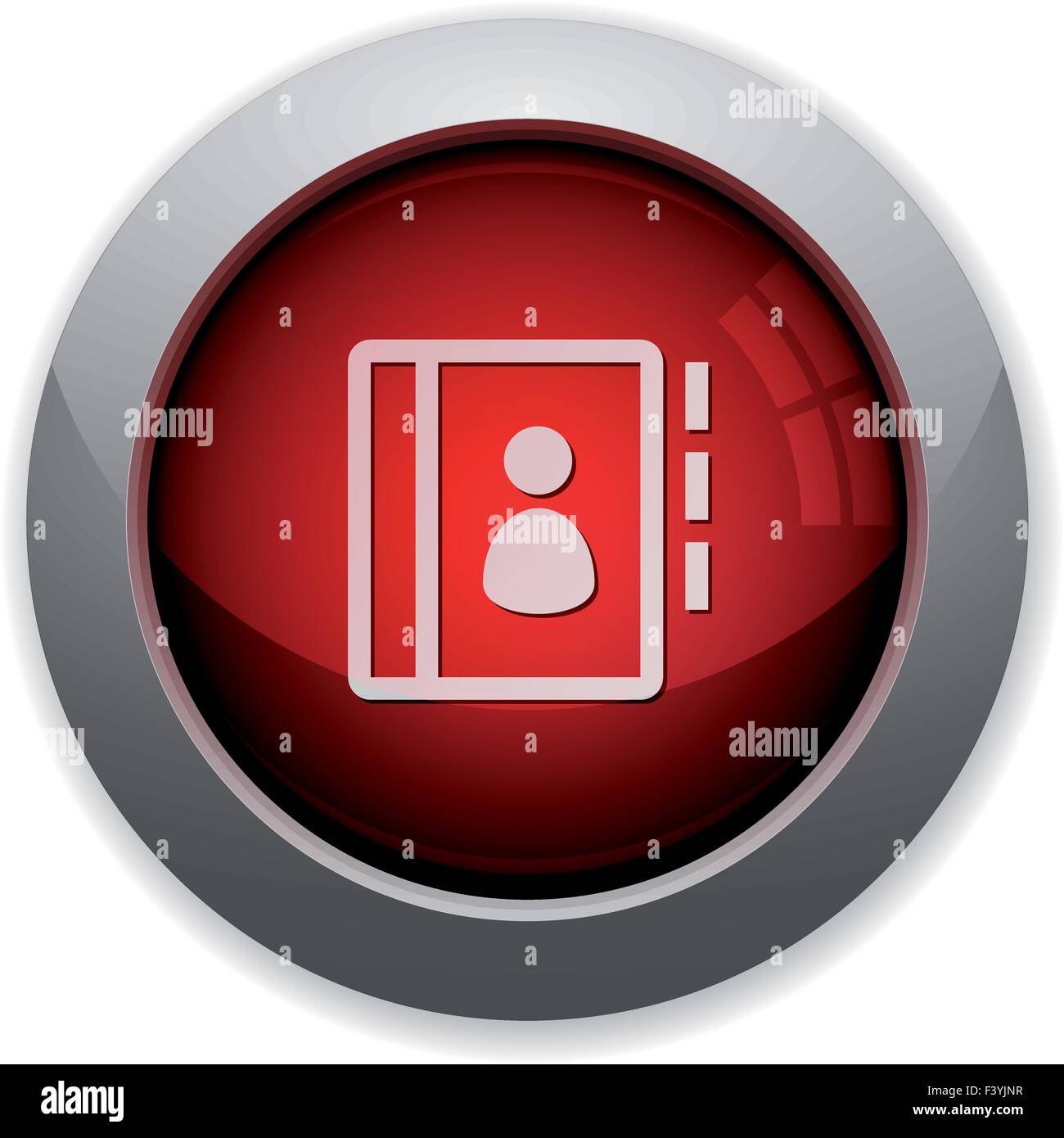 Red glossy contacts web button Stock Vector Image & Art - Alamy