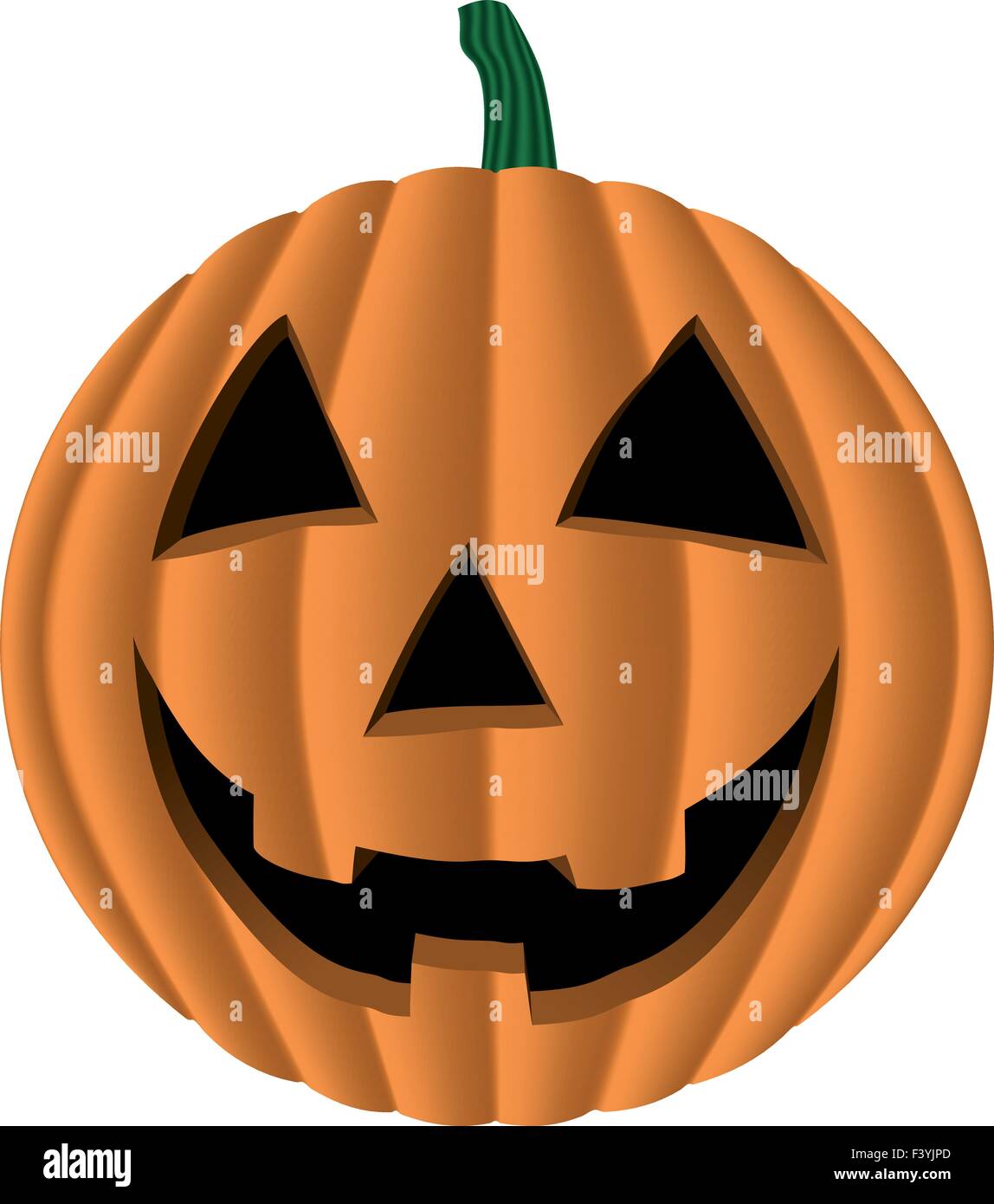 Vector graphics of a carved pumpkin isolated on white. Arranged layer ...