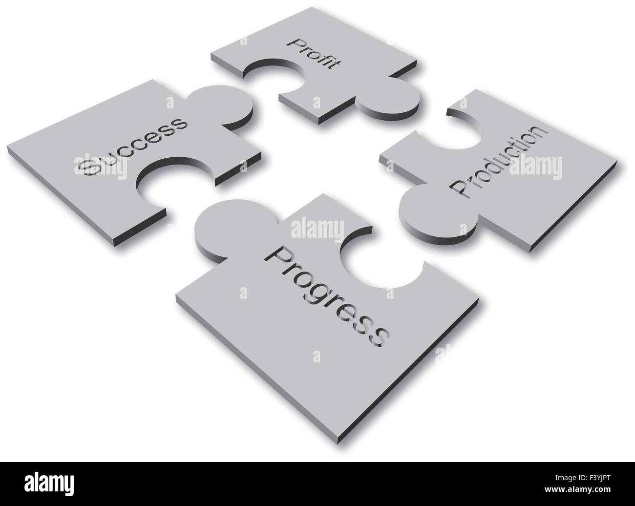 Puzzle concept graphic of some components of business Stock Vector ...