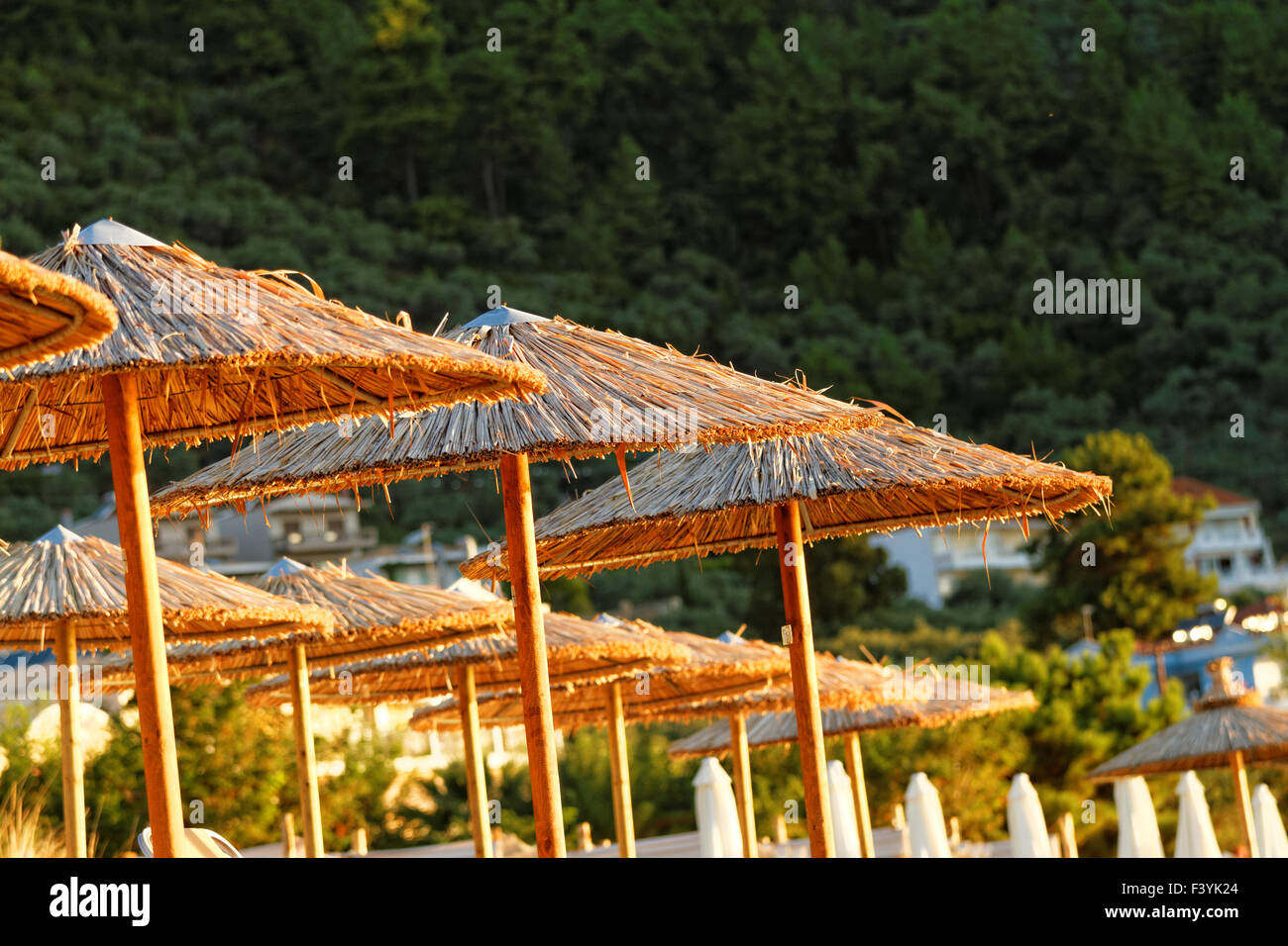 Photo of the beautiful sandy beach in Greek Stock Photo - Alamy