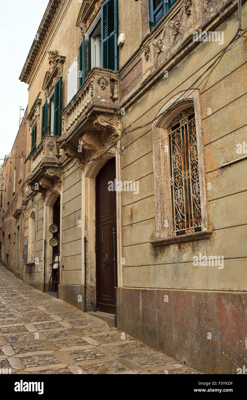 ERICE, ITALY - AUGUST 05: View of Erice street. Erice the city of 100 ...