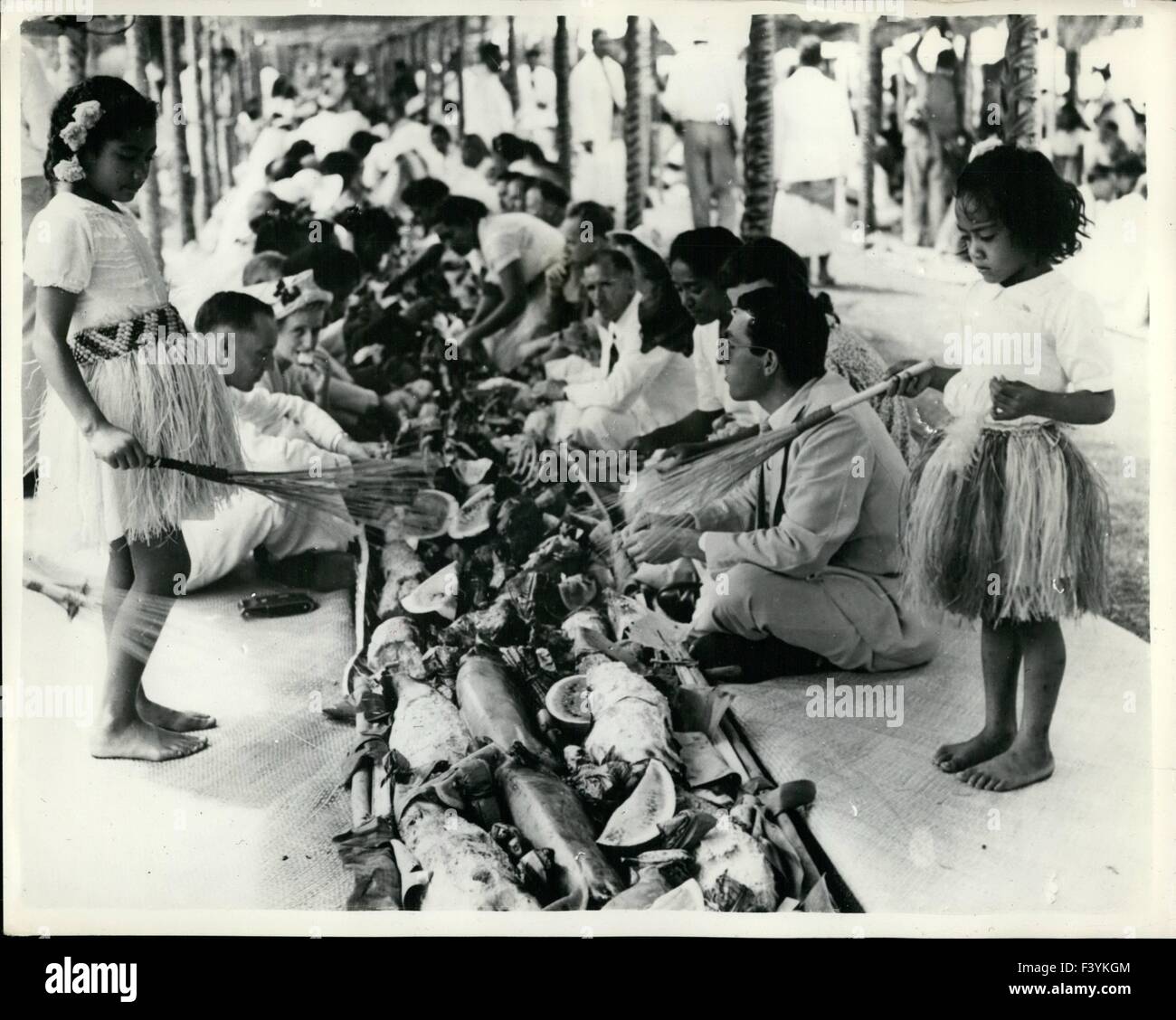 The Royal Feast In Tonga. 10th Jan, 1949. Original Picture. Tongan ...