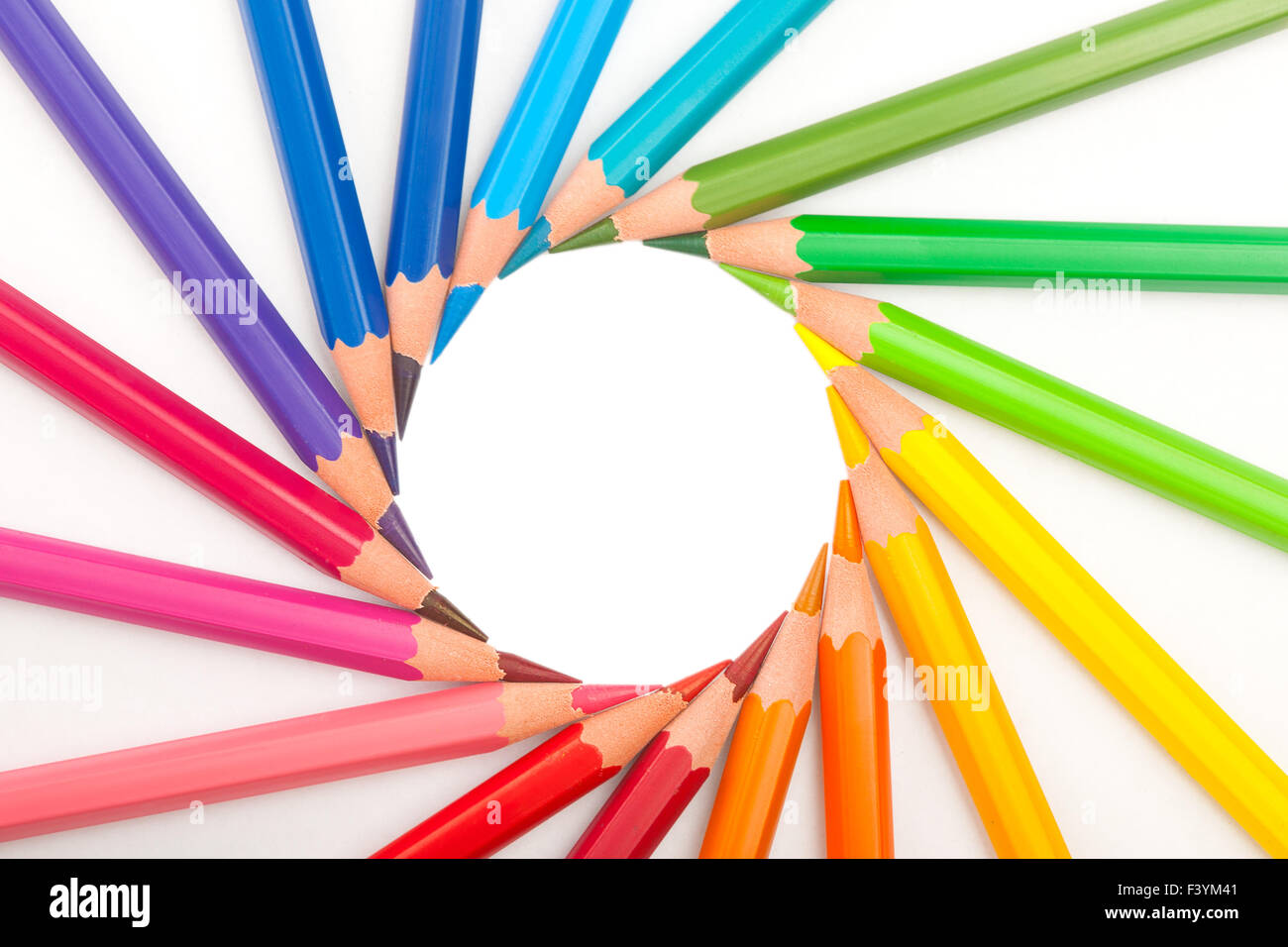 Colored pencils in shape hi-res stock photography and images - Alamy