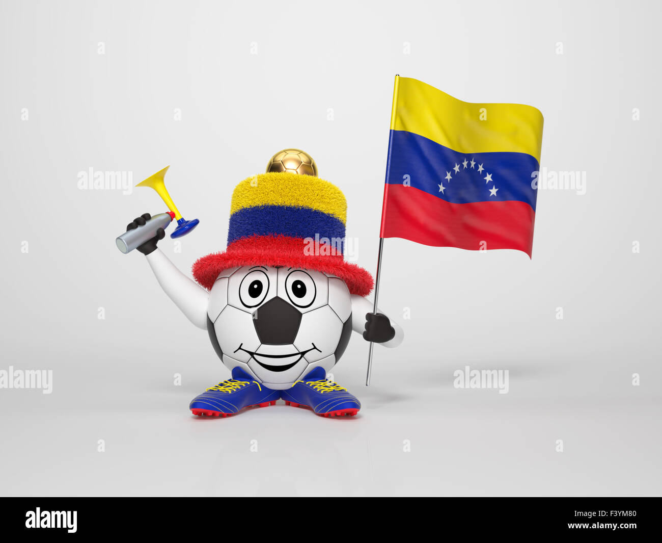 Soccer character fan supporting Venezuela Stock Photo - Alamy