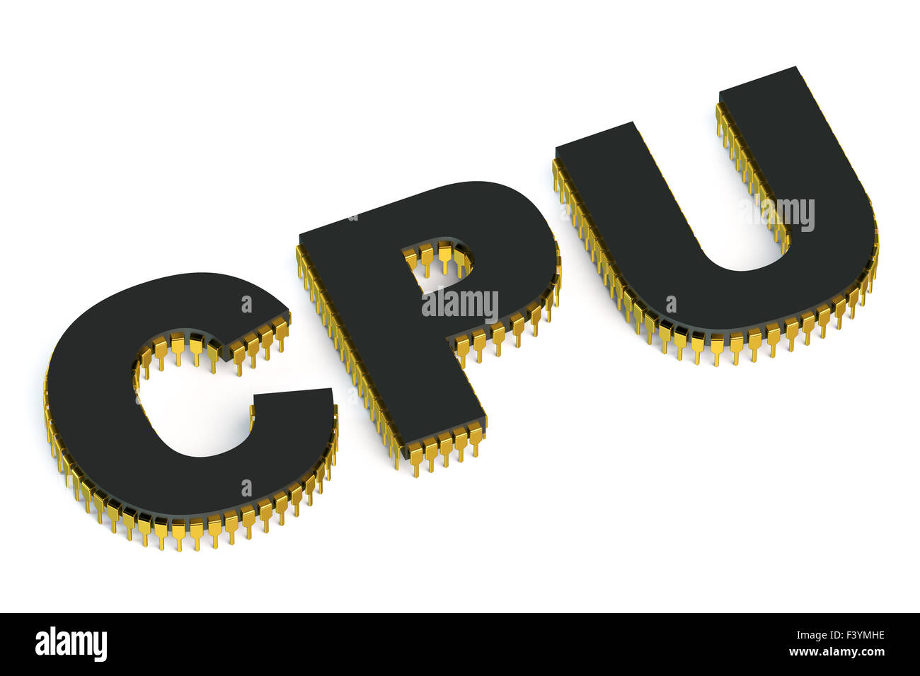 CPU icon isolated on white background Stock Photo - Alamy