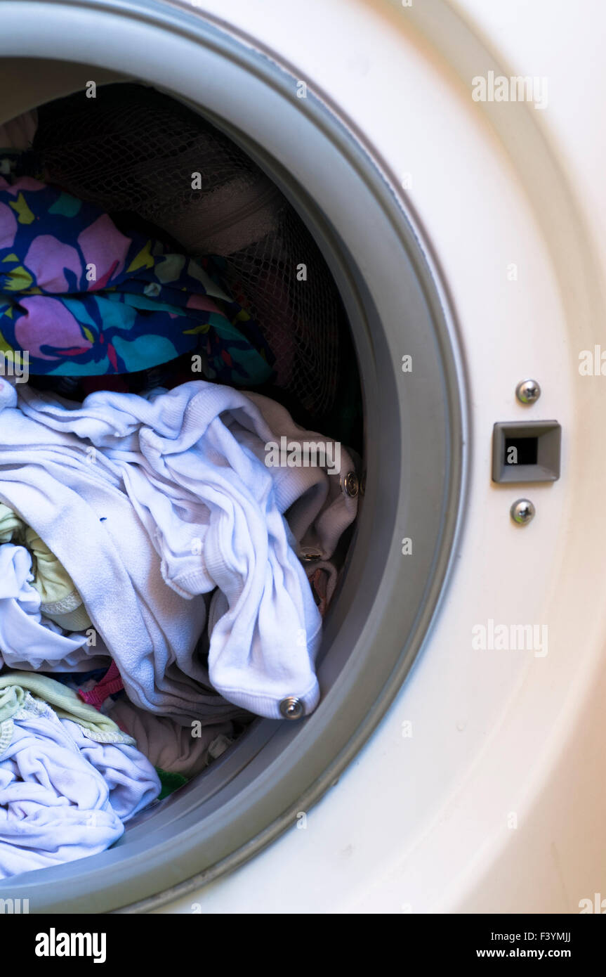 laundry in the washing machine Stock Photo - Alamy