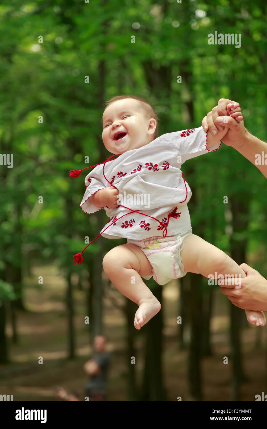 Baby in ukrainian folk dress vyshyvanka Stock Photo - Alamy