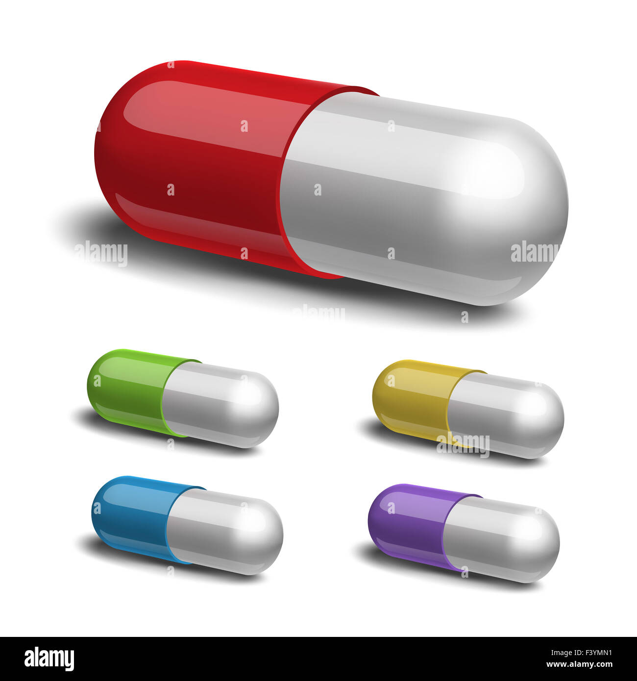 White medical tablet on Cut Out Stock Images & Pictures - Alamy