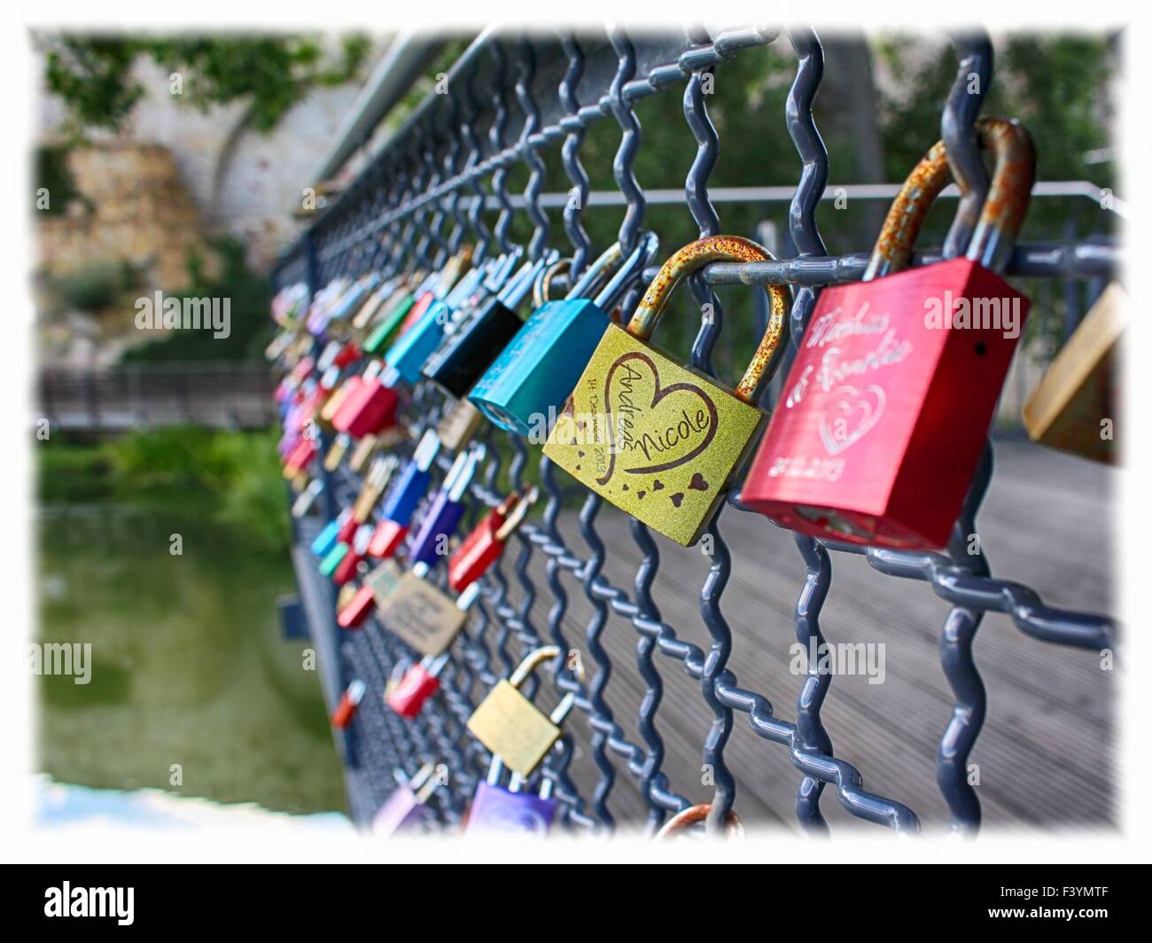 Love locks Cut Out Stock Images & Pictures - Alamy
