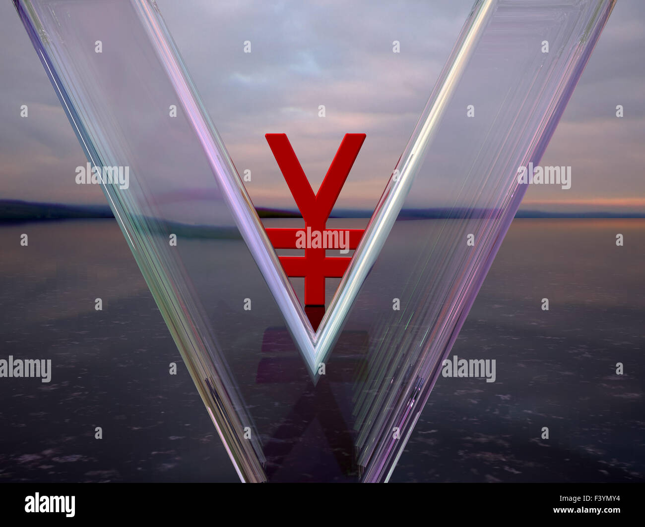 Yen currency symbols Stock Photo - Alamy