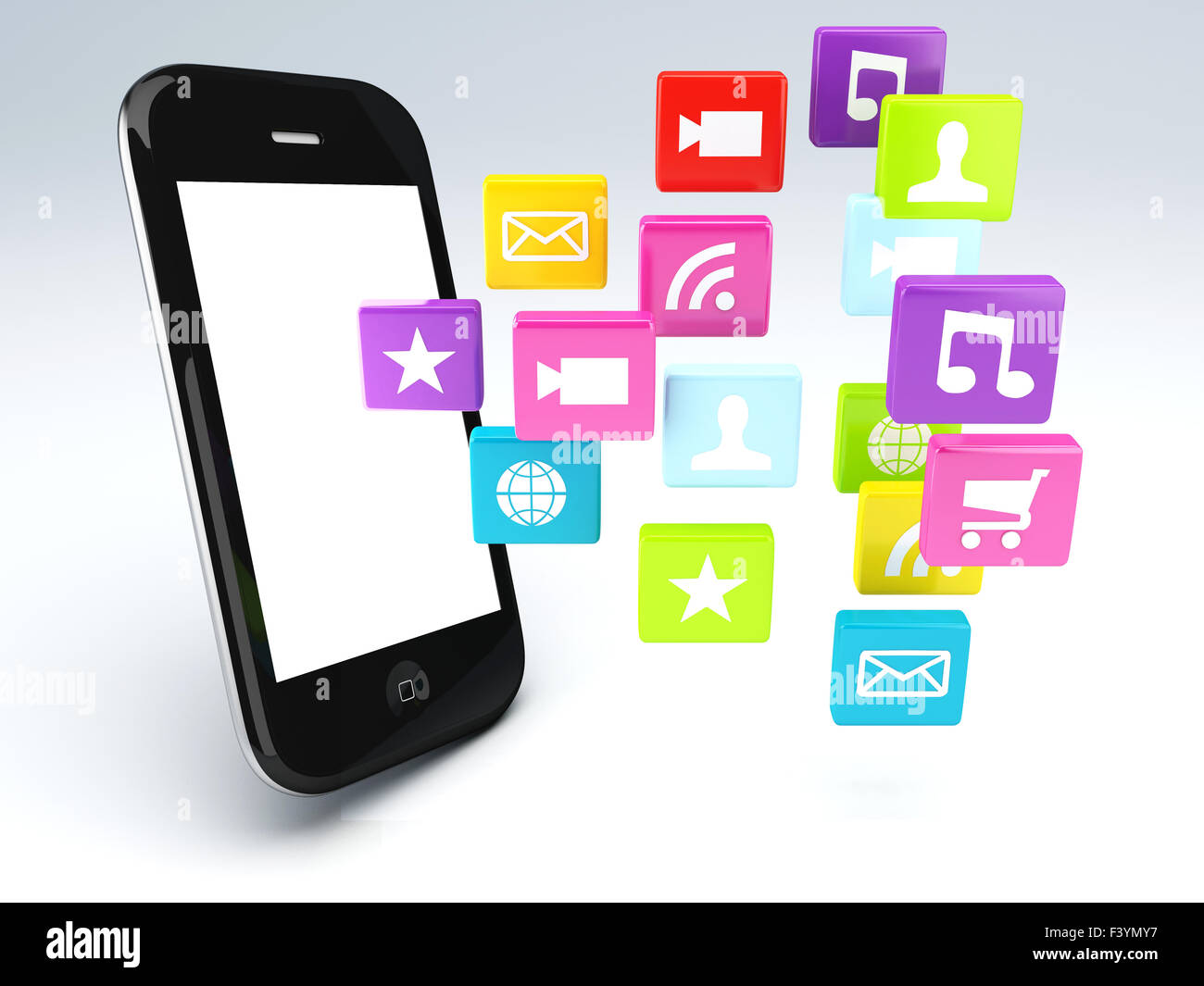 3d mobile phone app wifi Stock Photo - Alamy