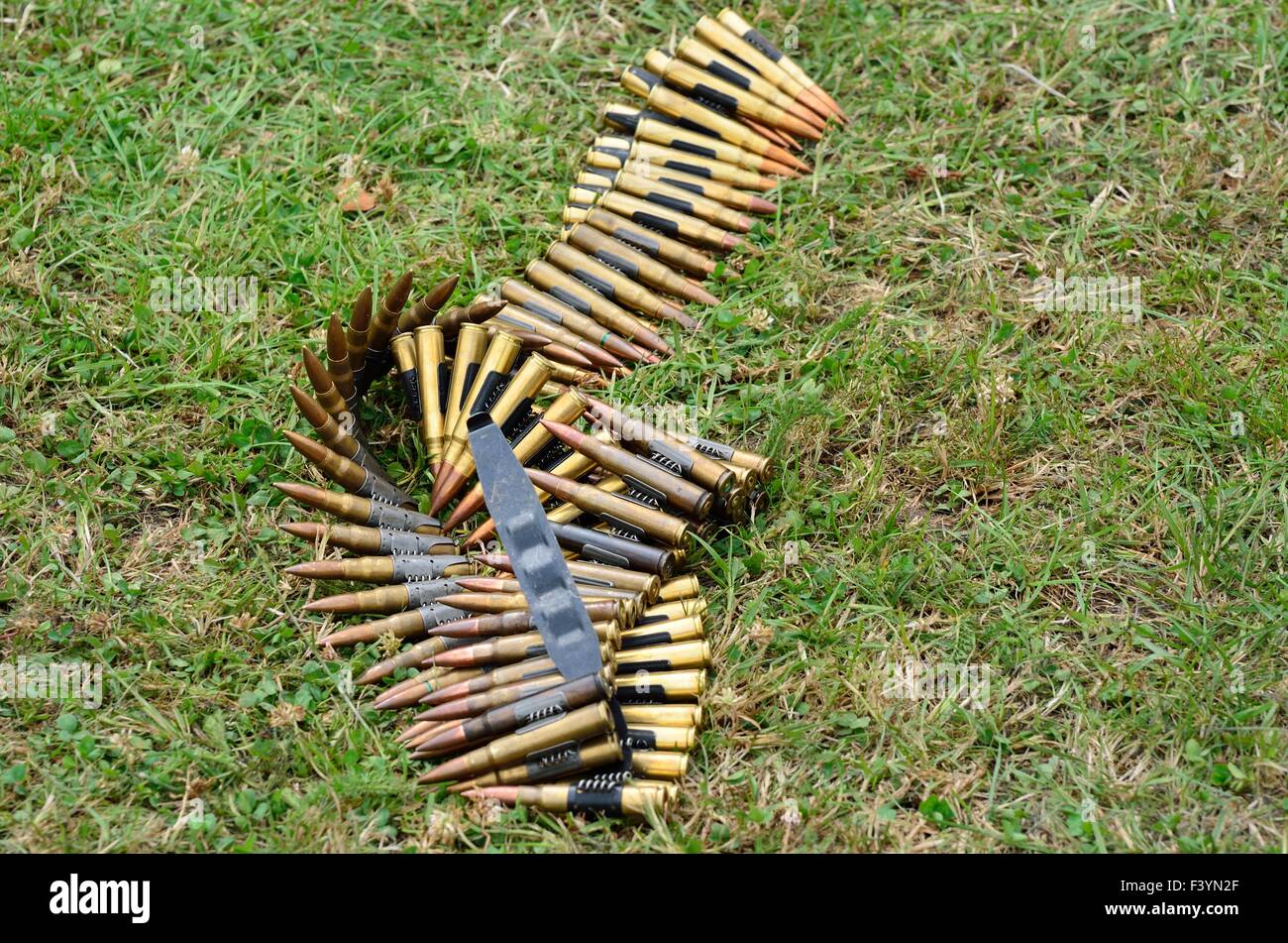 Machine gun bullets at war hi-res stock photography and images - Alamy