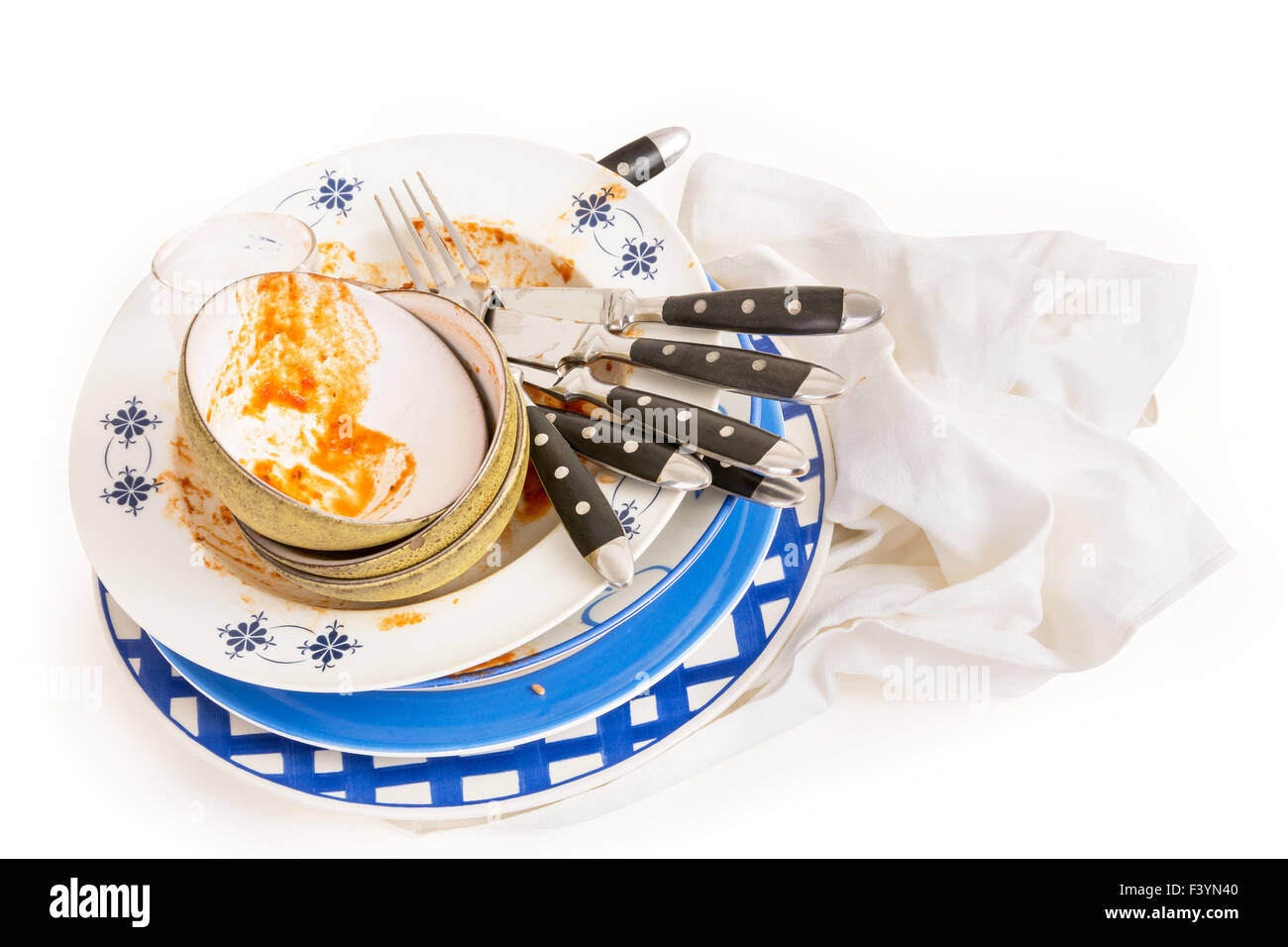 Dirty dishes pile hi-res stock photography and images - Alamy