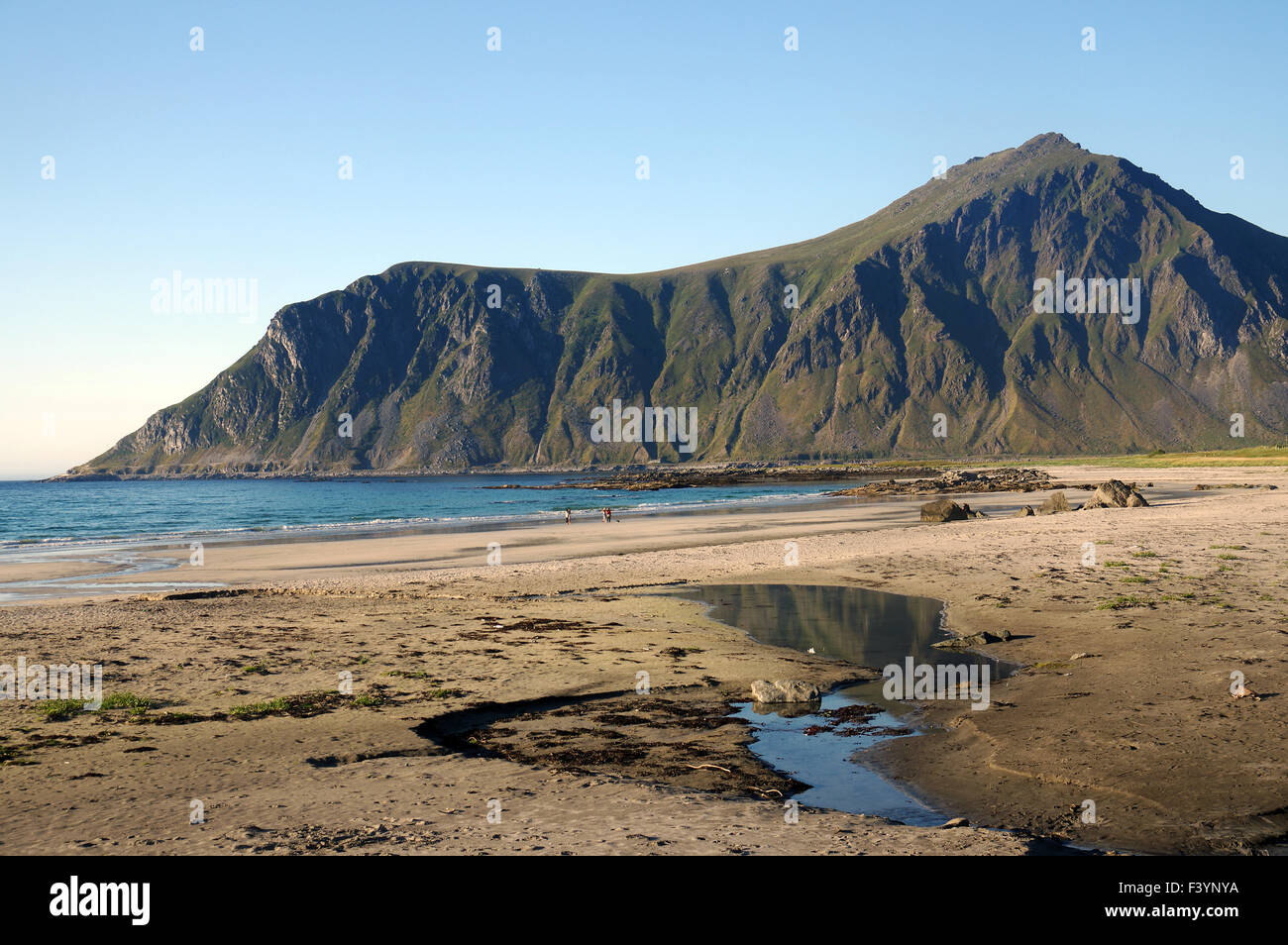 the beach in Flakstad Stock Photo - Alamy