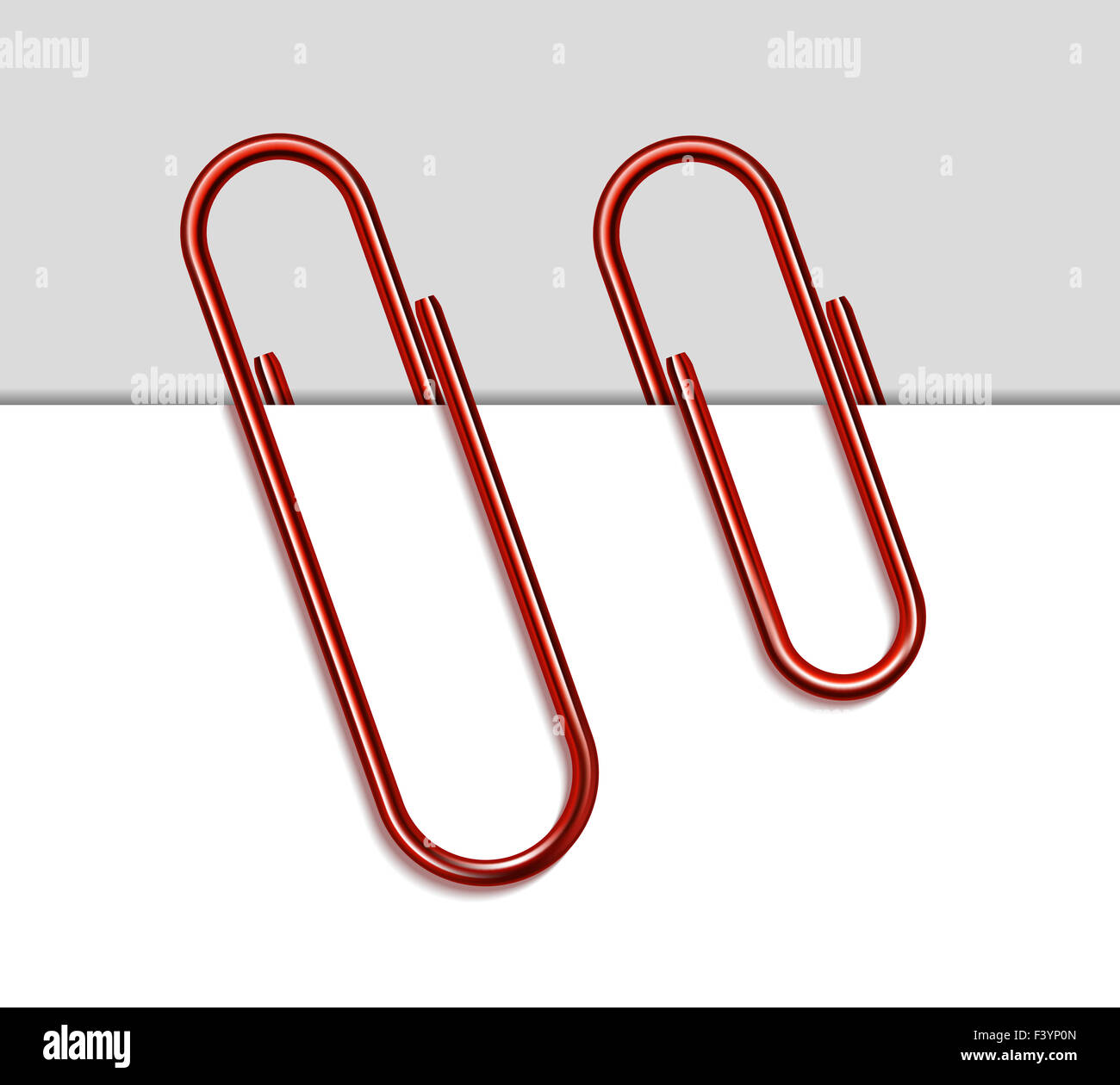 Red metal paperclip and paper Stock Photo - Alamy
