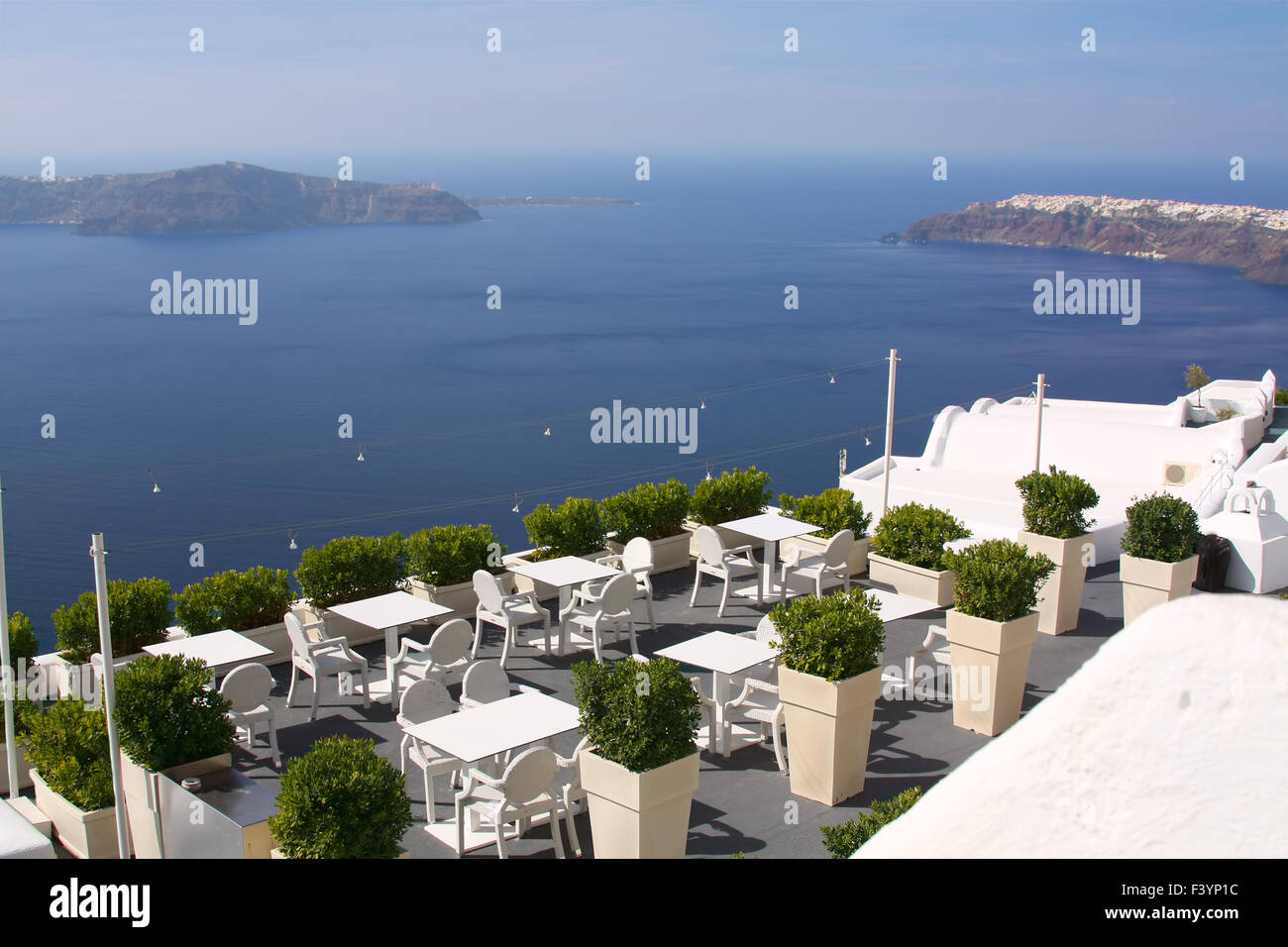 Beautiful terrace over the sea Stock Photo - Alamy